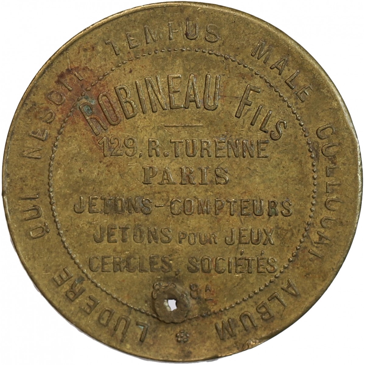 Jeton Publicitaire Pour Jeux Robineau et Fils