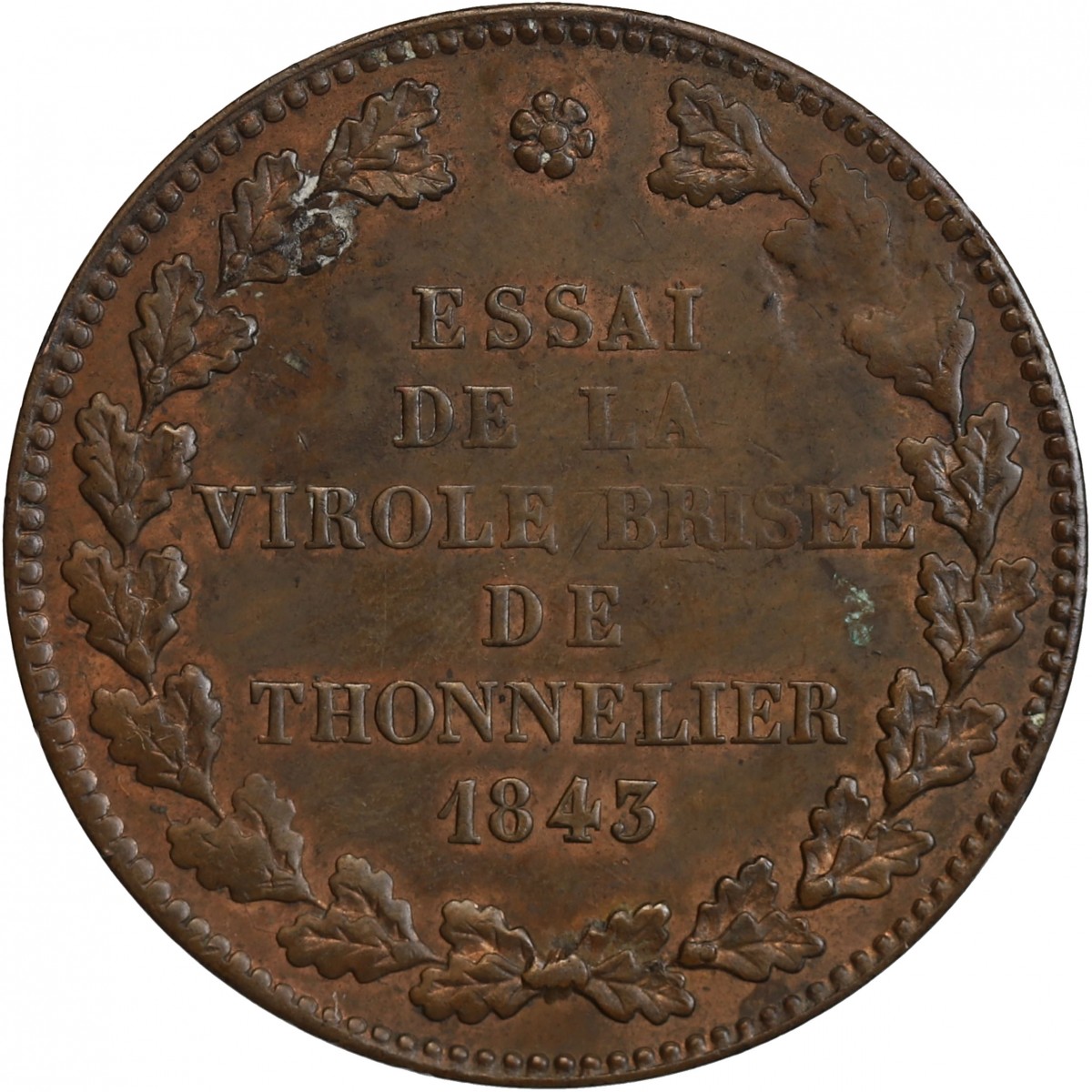 Module de 5 Francs Essai de la Virole Brisée de Thonnelier