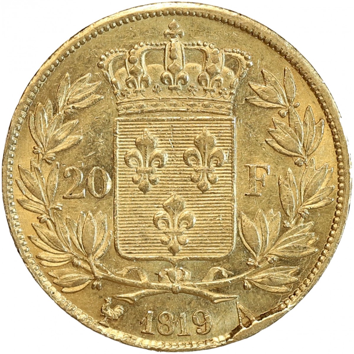 20 Francs Louis XVIII Buste Nu