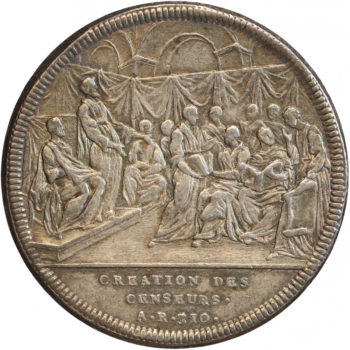 Jeton Histoire Romaine Caton le Censeur Créateur de Censeur Argent