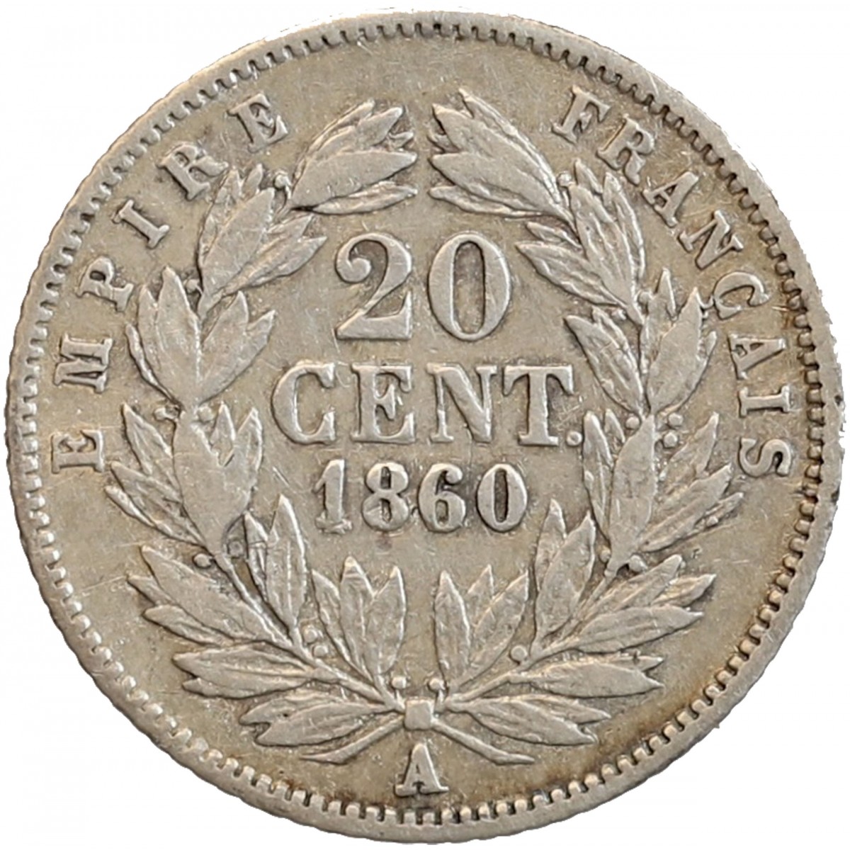 20 Centimes Napoléon III Tête Nue Second Empire