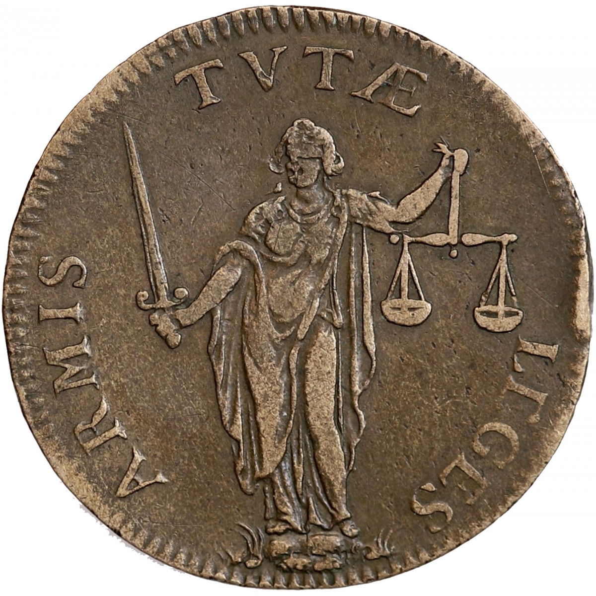 Jeton en Cuivre Louis XIV Réforme de la Justice